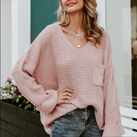 Back2Basics | Sweaters | Boyfriend Fit Acrylic Pocket Cuffed Sweater ...